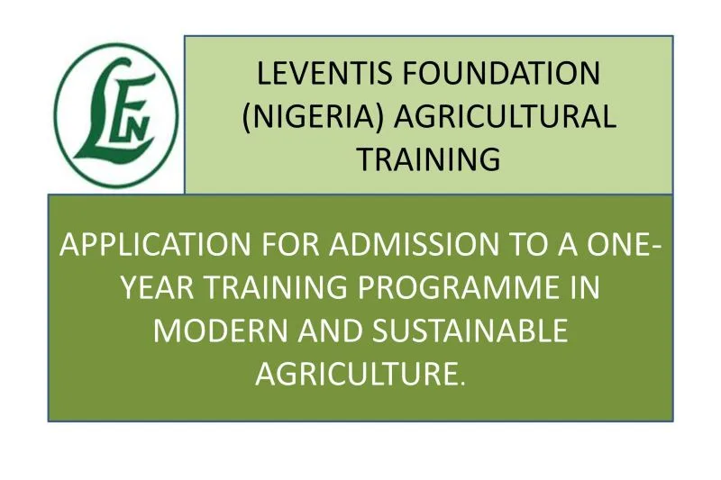 Leventis Foundation Training Programme 2026 in Sustainable Agriculture