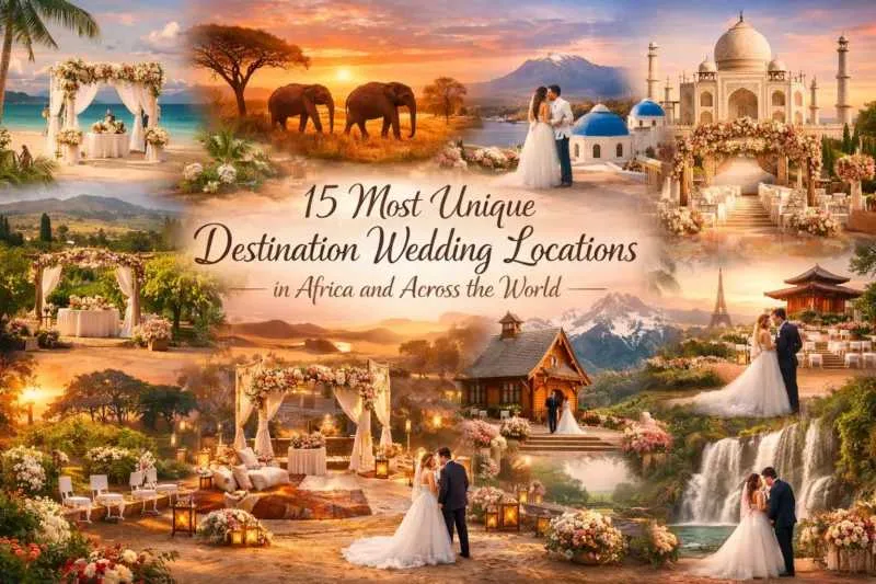15 Most Unique Destination Wedding Locations in Africa and Across the World
